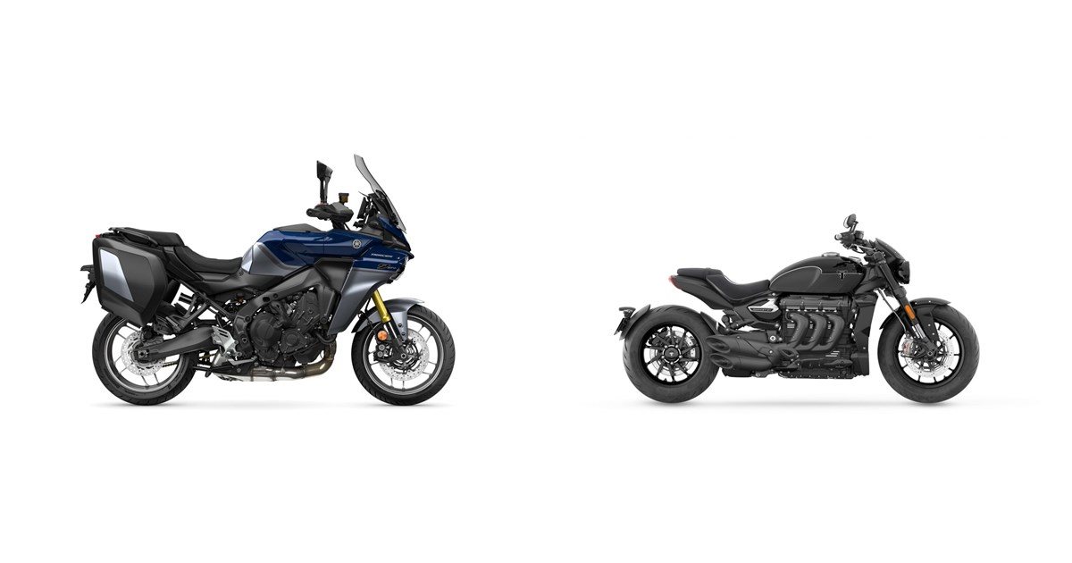 Yamaha Tracer 9 GT+ Y-AMT 2025 vs Triumph Rocket 3 Storm R 2026