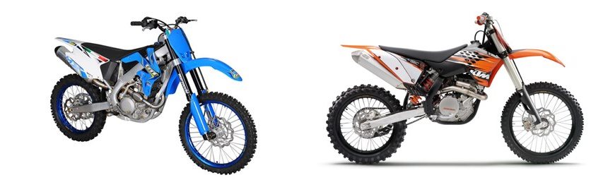 Motorrad Vergleich TM MX 450 2011 vs. KTM 450 SX-F 2010