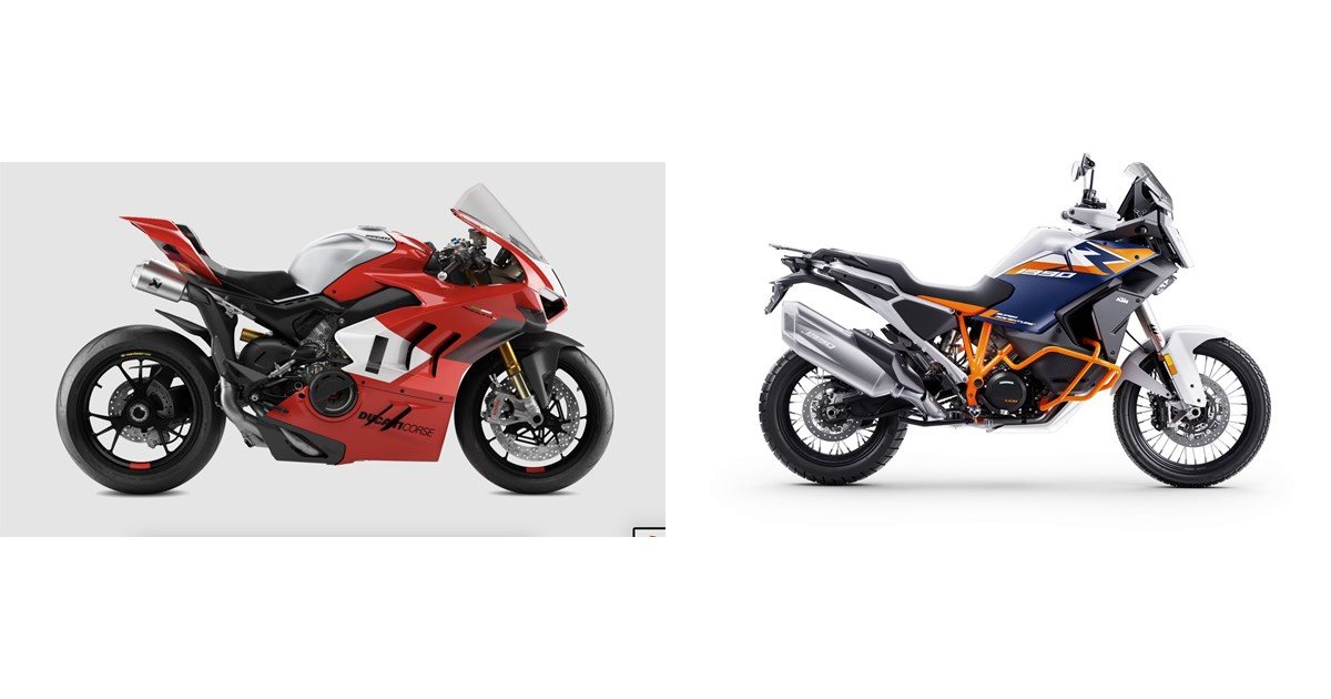 Ducati Panigale V4 R 2024 vs KTM 1390 Super Adventure R 2025