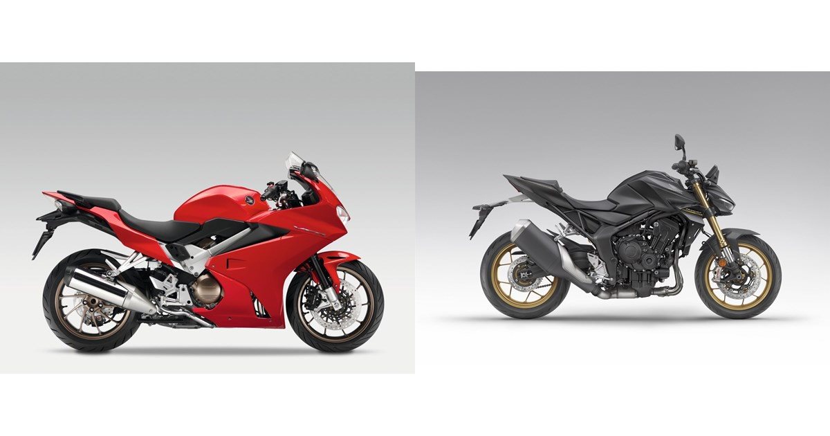 Honda VFR 800 F 2020 vs Honda CB1000 Hornet SP 2025