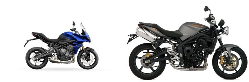 Motorrad Vergleich Triumph Tiger Sport 660 2023 vs. Triumph Street ...