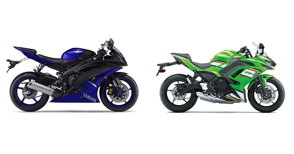 Motorrad Vergleich Yamaha YZF-R6 2014 vs. Kawasaki Ninja 650 2025