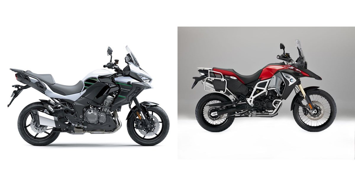 Motorrad Vergleich Kawasaki Versys 1000 2019 vs. BMW F 800 GS Adventure ...