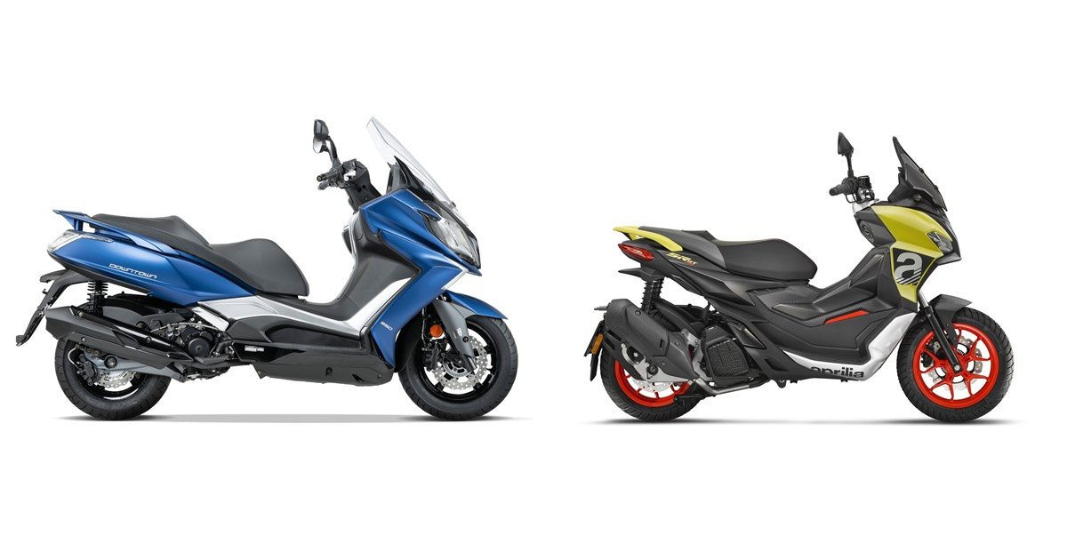 Kymco New Downtown 350i ABS 2023 vs Aprilia SR GT Sport 200 2025