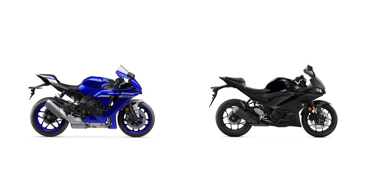 Motorrad Vergleich Yamaha R1 2021 vs. Yamaha R3 2020