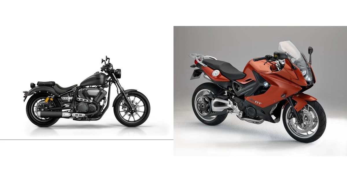 Motorrad Vergleich Yamaha XV 950 R 2021 vs. BMW F 800 GT 2014