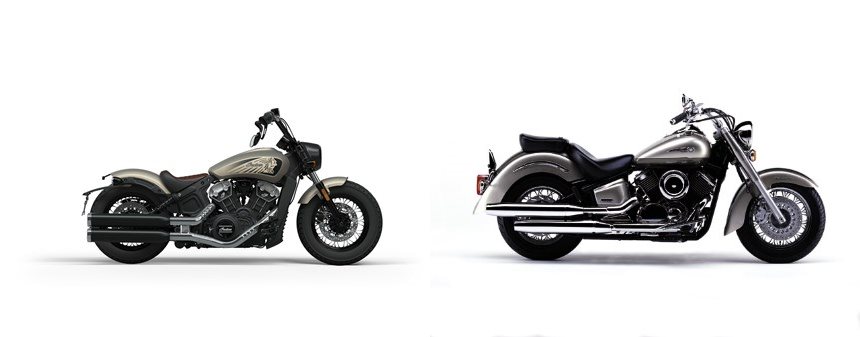 Indian Scout Bobber Twenty 2022 vs Yamaha XVS 1100 Drag Star Classic 2005