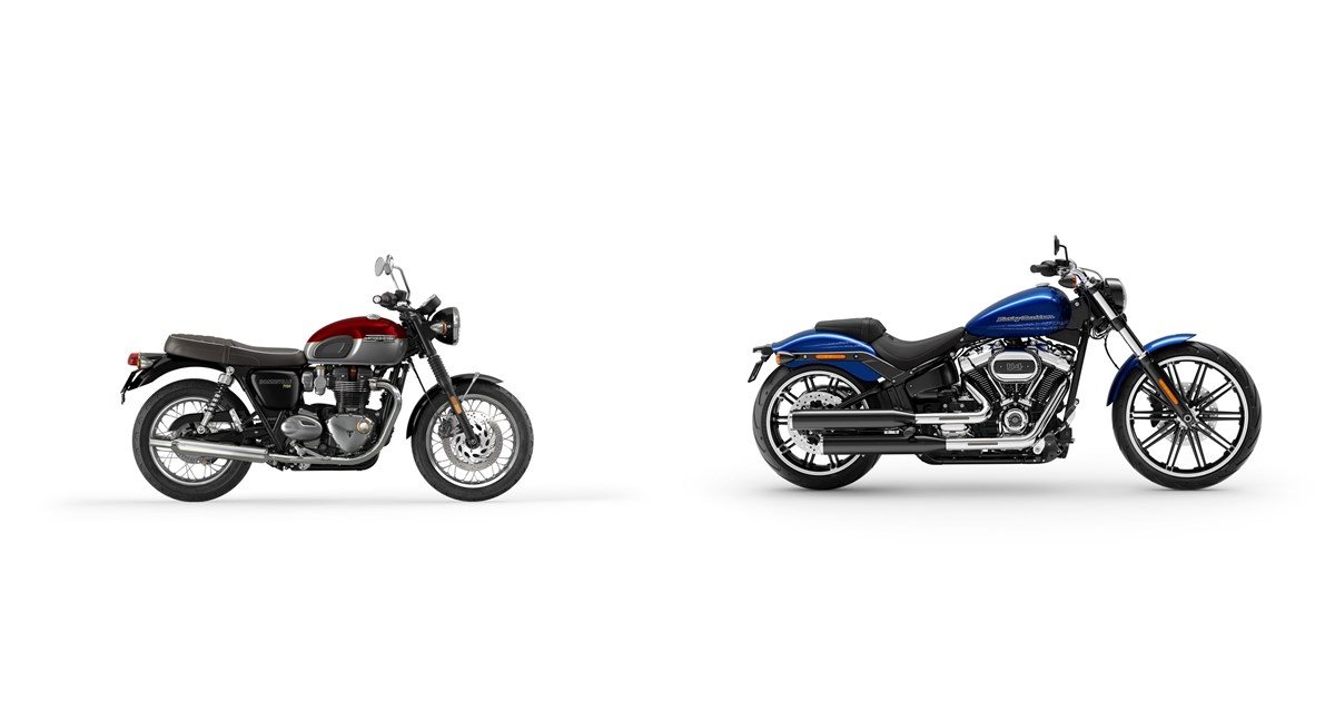 Motorrad Vergleich Triumph Bonneville T120 2021 vs. Harley-Davidson ...