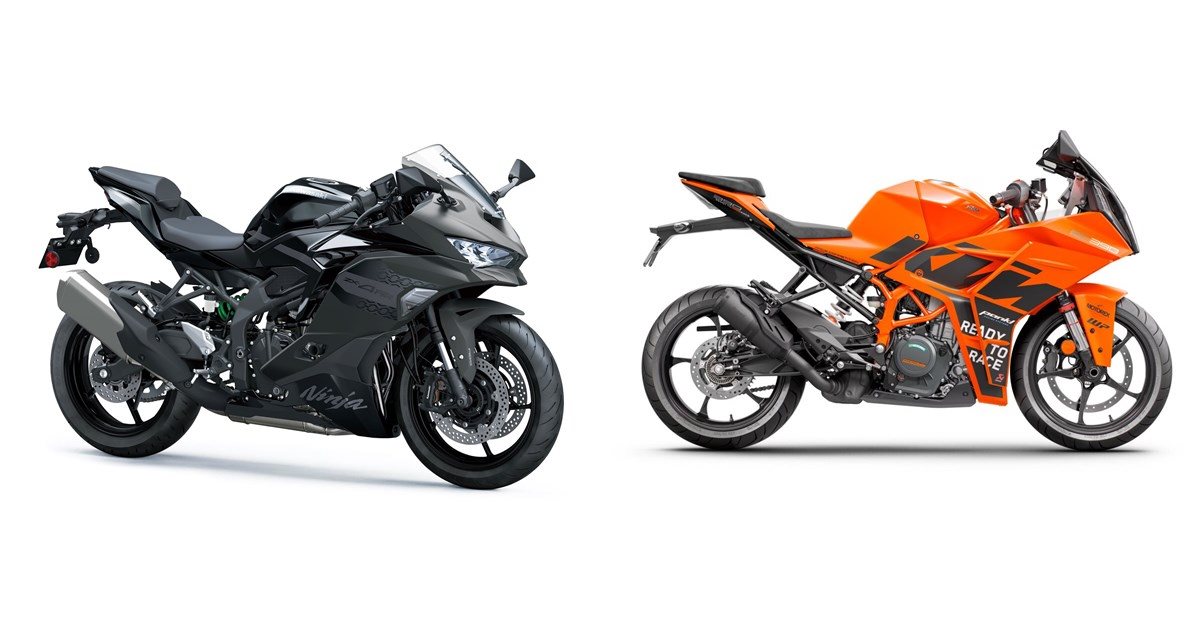 Motorrad Vergleich Kawasaki Ninja ZX-4RR 2026 vs. KTM RC 390 2023