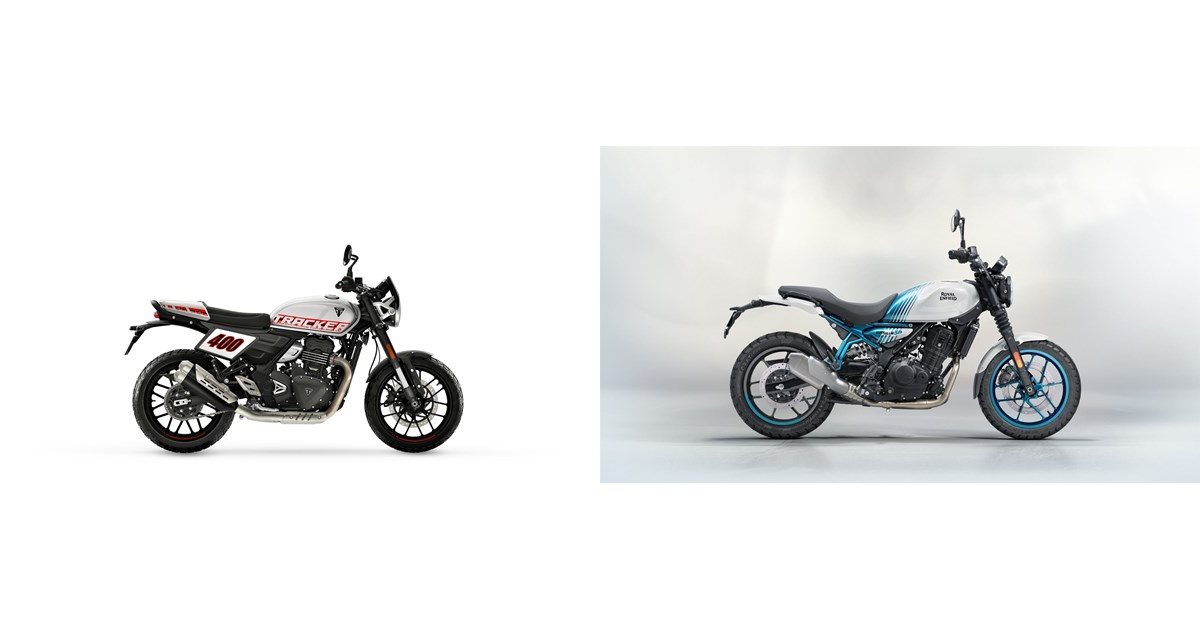 Motorrad Vergleich Triumph Tracker 400 2026 vs. Royal Enfield Guerrilla ...