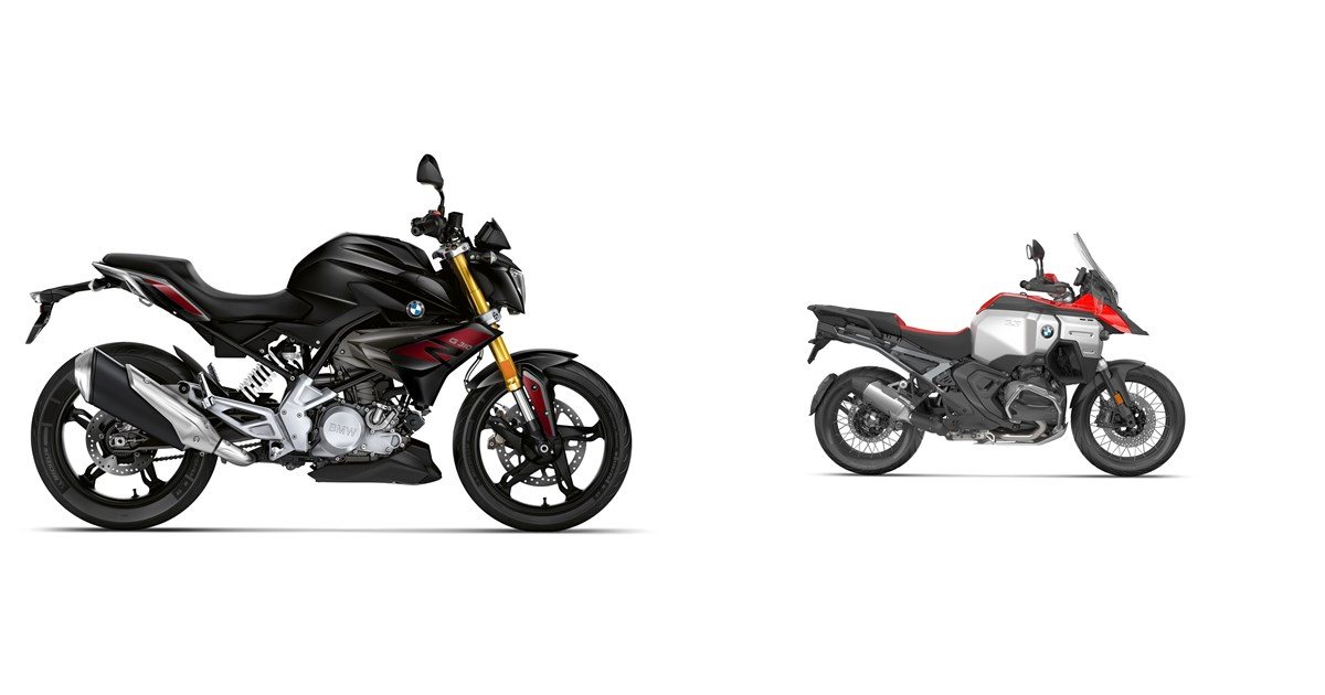 Motorrad Vergleich BMW G 310 R 2020 vs. BMW R 1300 GS Adventure 2024