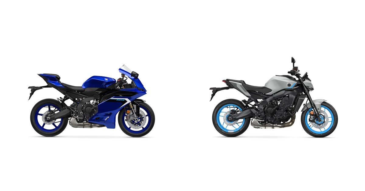 Motorrad Vergleich Yamaha R9 2025 vs. Yamaha MT-09 Y-AMT 2025