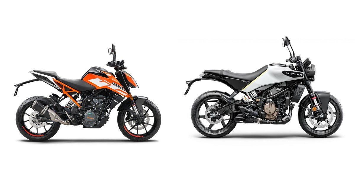 Motorrad Vergleich KTM 125 Duke 2020 vs. Husqvarna Vitpilen 125 2025