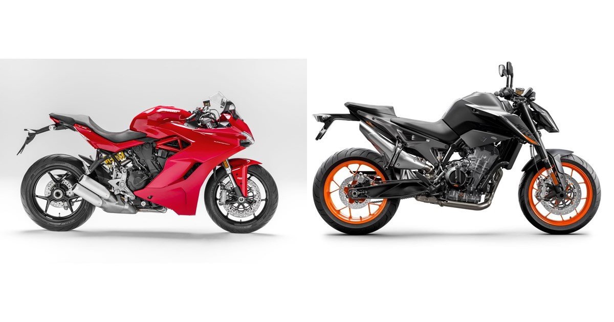Motorrad Vergleich Ducati SuperSport 2017 vs. KTM 890 Duke 2021