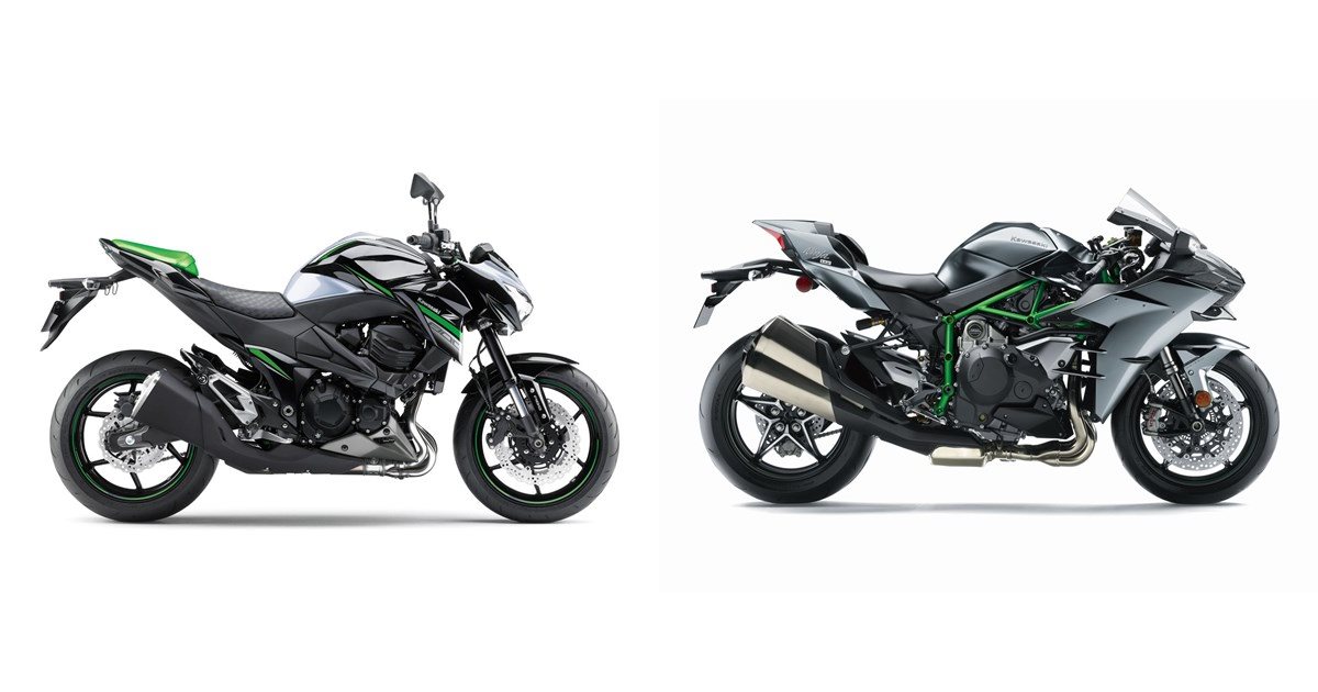 Motorrad Vergleich Kawasaki Z 800 e 2017 vs. Kawasaki Ninja H2 Carbon 2017