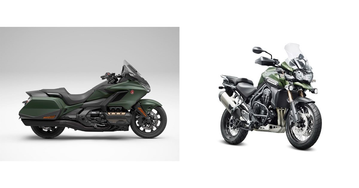 Comparaison des motos Honda GL 1800 Goldwing DCT 2024 VS. Triumph Tiger ...