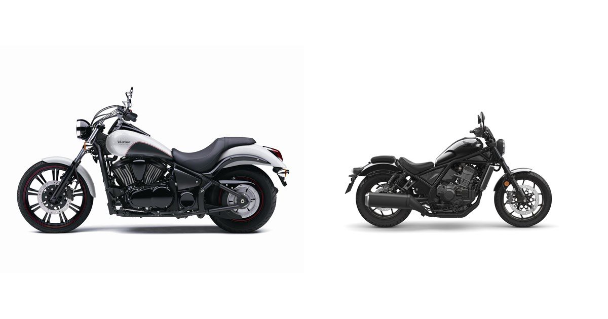 Kawasaki Vulcan 900 Custom 2017 vs Honda CMX1100 Rebel 2021