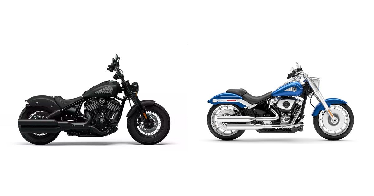 Indian Chief Bobber Dark Horse 2024 vs Harley-Davidson Fat Boy 117 2025