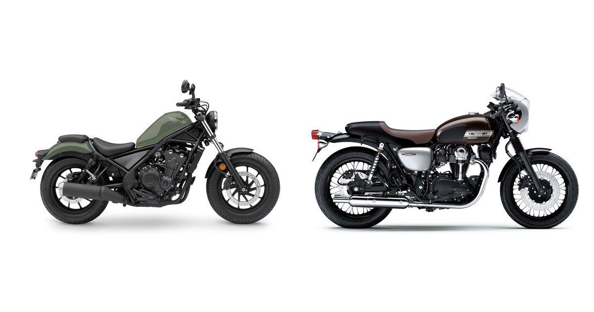 Honda CMX500 Rebel 2022 vs Kawasaki W800 Cafe 2019