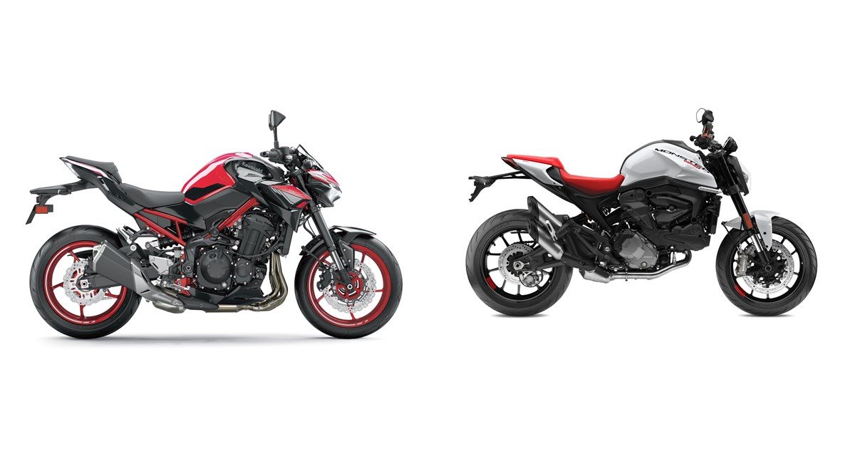 Kawasaki Z900 2024 vs Ducati Monster 2025
