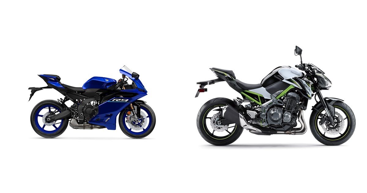 Yamaha R9 35kW 2026 vs Kawasaki Z900 70kW 2019