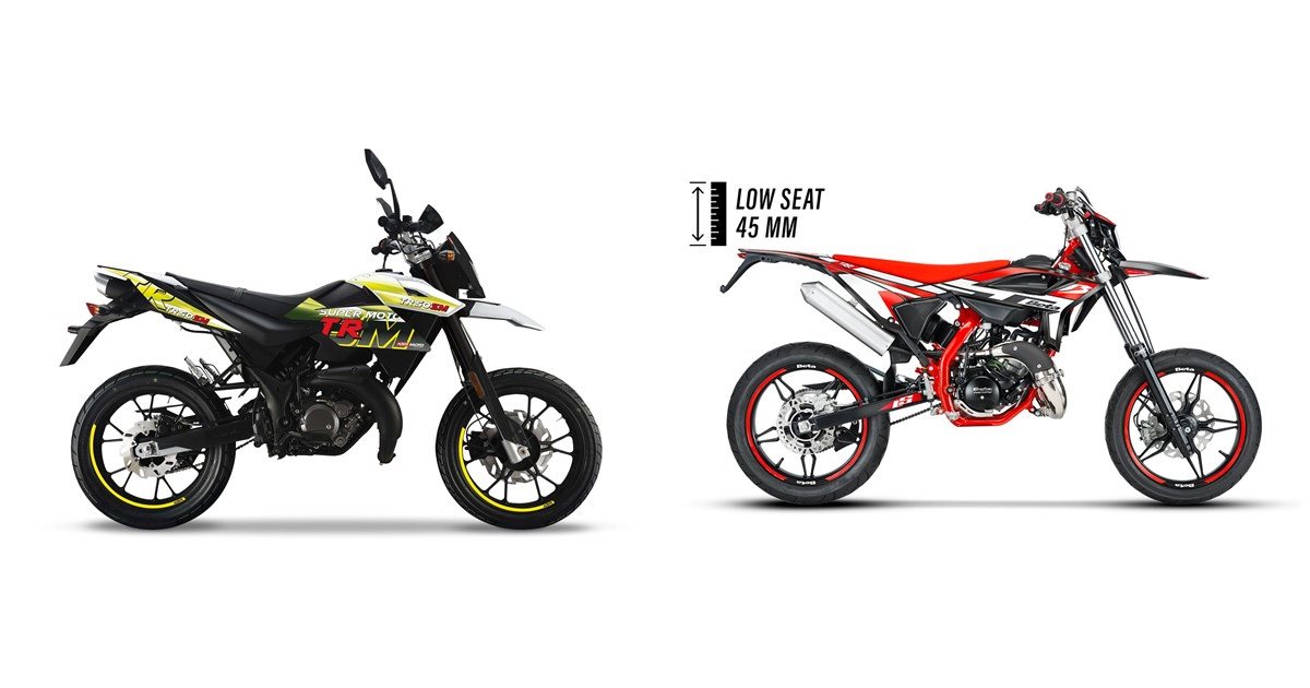 KSR Moto TR 50 SM 2021 vs Beta RR Motard 2T 50 Sport - Low Seat 2025