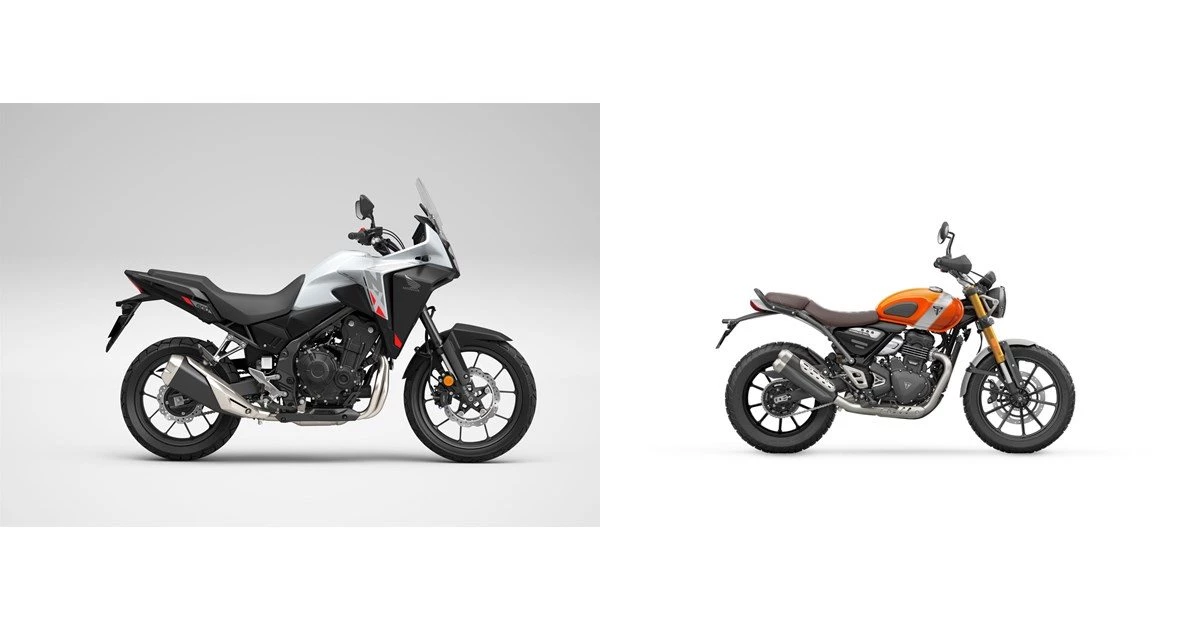 Motorrad Vergleich Honda NX500 2024 vs. Triumph Scrambler 400 X 2025
