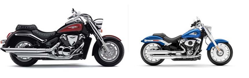 Motorrad Vergleich Suzuki Intruder C800 2009 vs. Harley-Davidson Fat ...