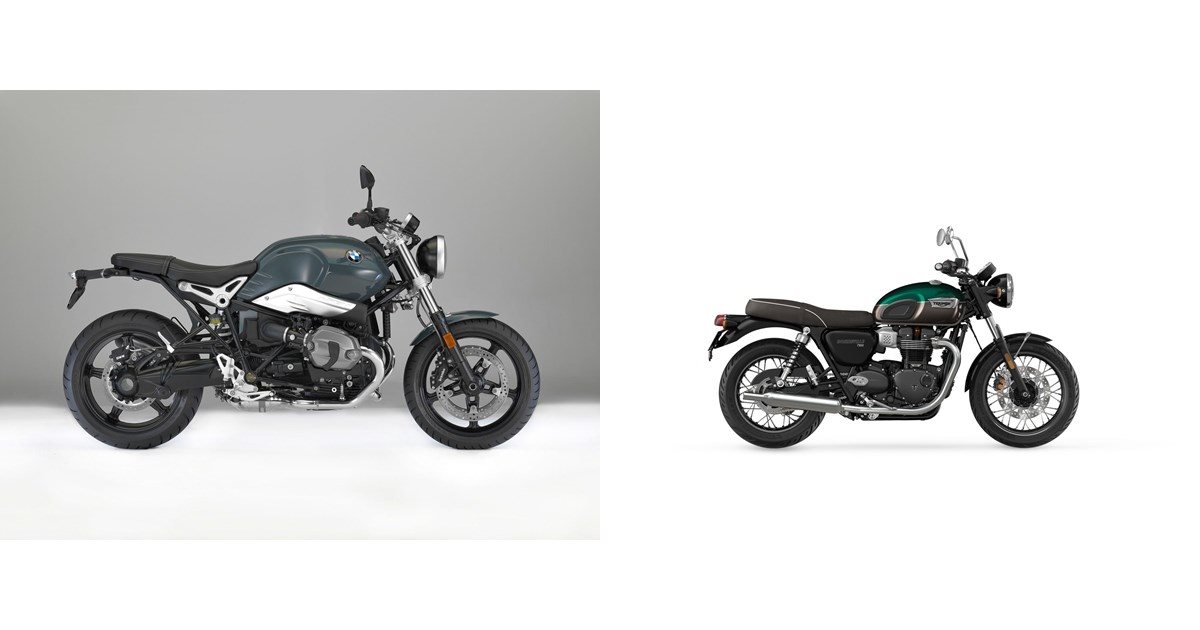 Motorrad Vergleich BMW R nineT Pure 2017 vs. Triumph Bonneville T100 2025