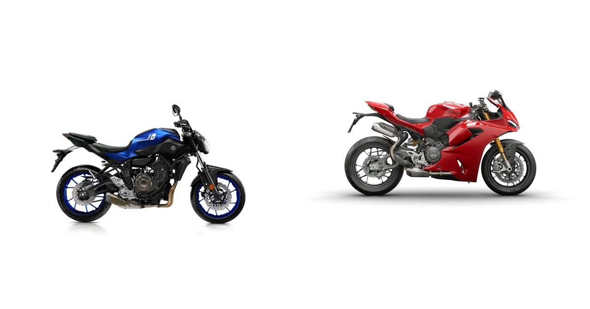 Yamaha MT-07 2017 vs Ducati Panigale V2 S 2026