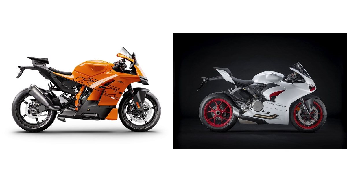 Motorrad Vergleich KTM 990 RC R 2026 vs. Ducati Panigale V2 2022