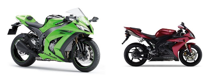 Kawasaki Ninja ZX-10R 2011 vs Yamaha R1 2008