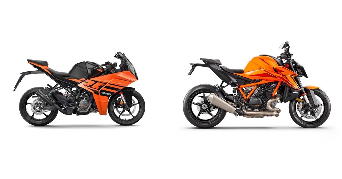 KTM RC 125 2025 vs KTM 1390 Super Duke R 2025