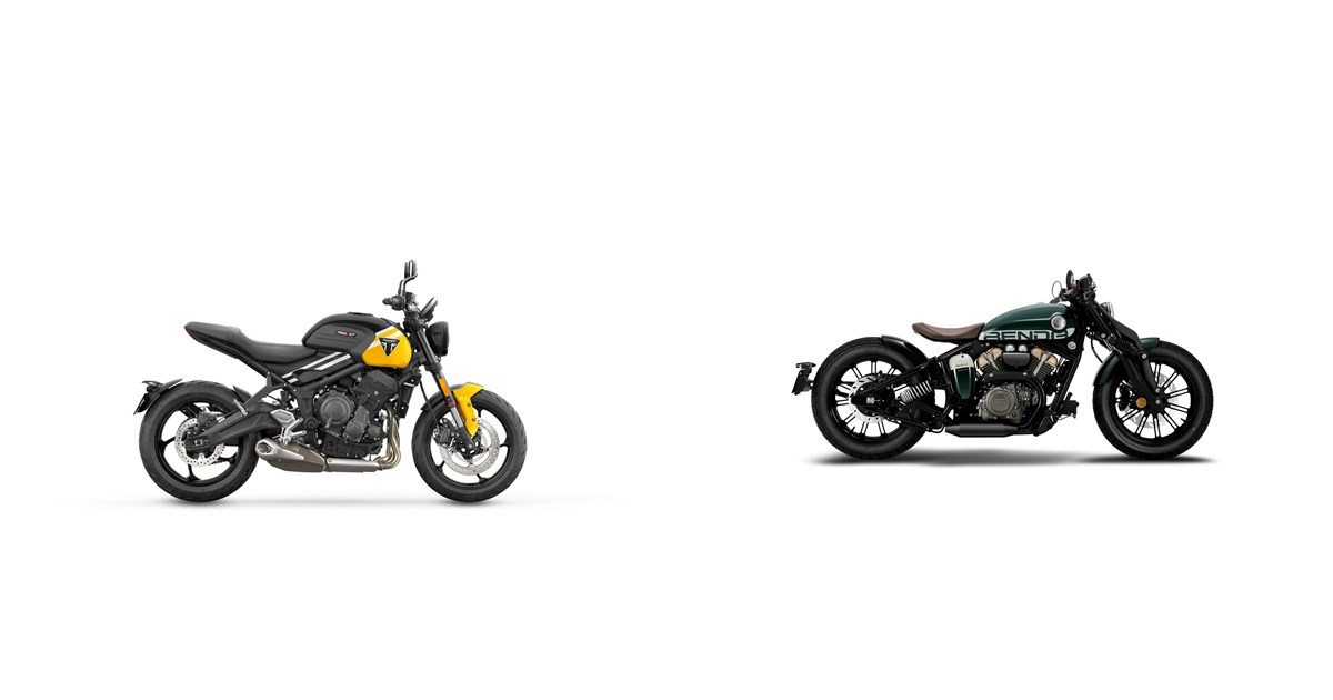 Motorrad Vergleich Triumph Trident 660 2025 vs. Benda Napoleonbob 250 2025
