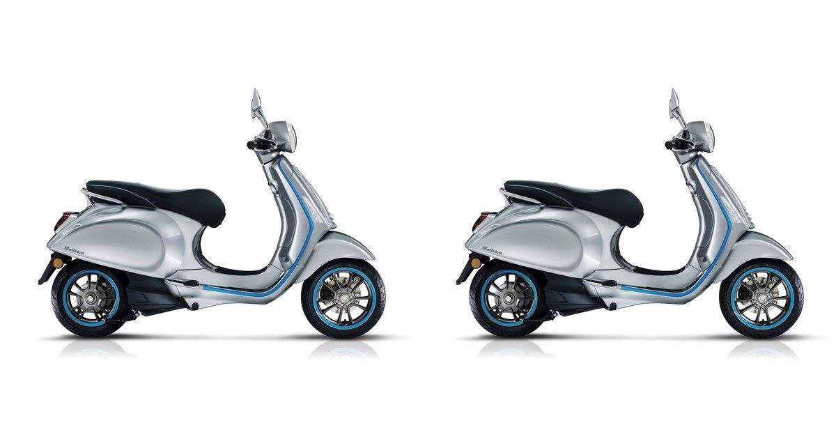 Motorrad Vergleich Vespa Elettrica 2024 vs. Vespa Elettrica 70 km/h 2024