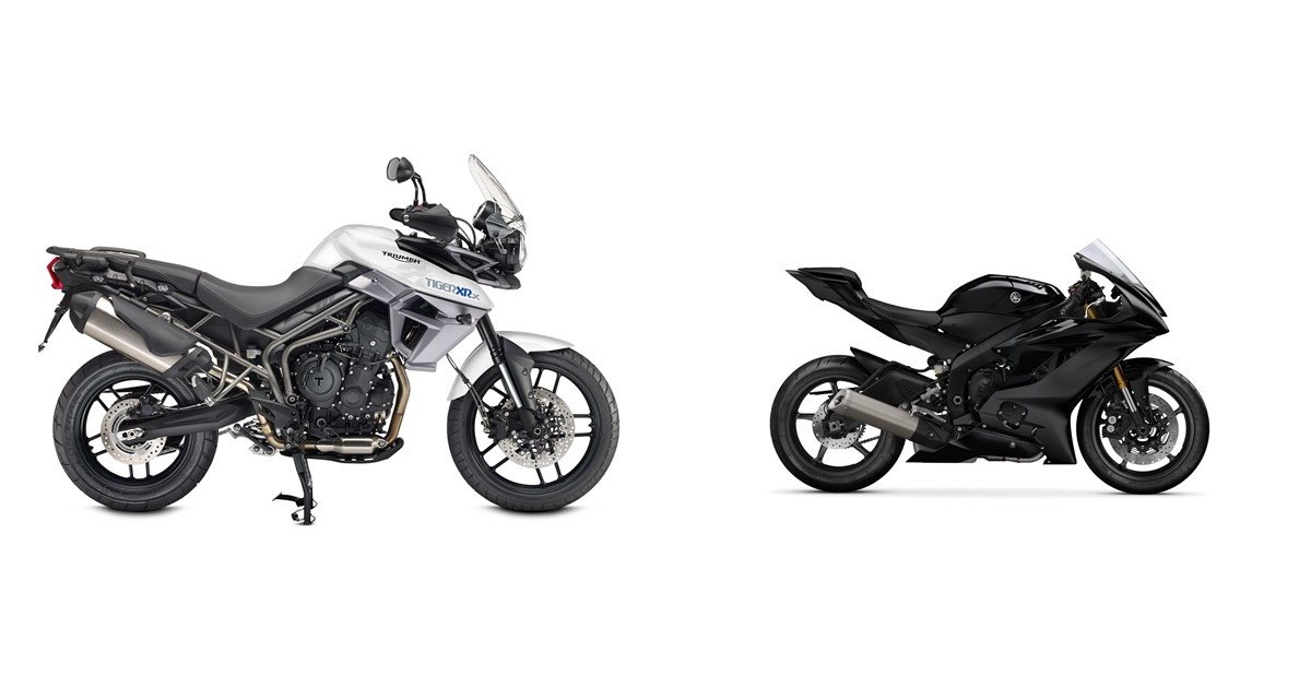 Triumph Tiger 800 XR 2015 vs Yamaha R6 RACE 2023