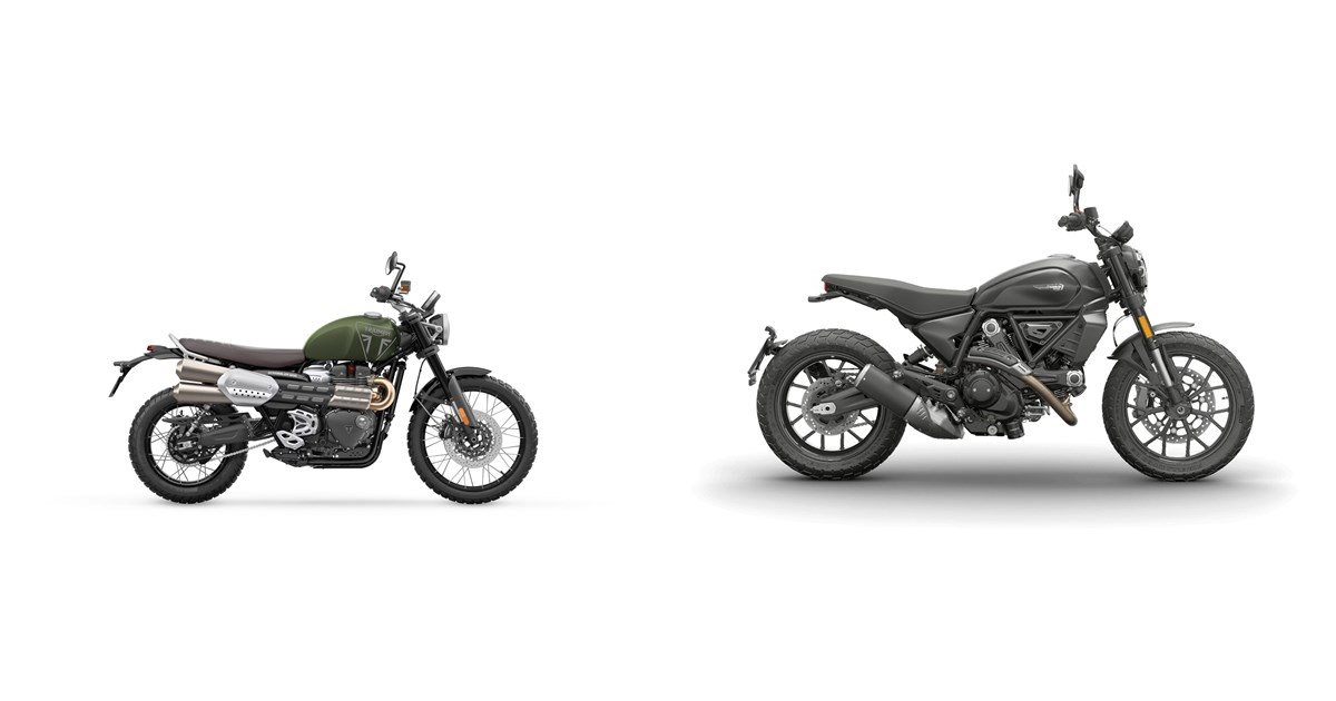 Motorrad Vergleich Triumph Scrambler 1200 X 2025 vs. Ducati Scrambler ...