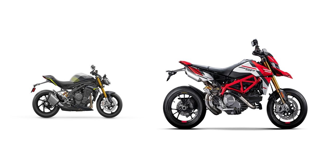 Triumph Speed Triple 1200 RS 2026 vs Ducati Hypermotard 950 SP 2023