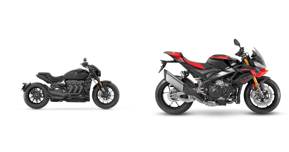 Triumph Rocket 3 Storm R 2026 vs Aprilia Tuono V4 1100 Factory 2025