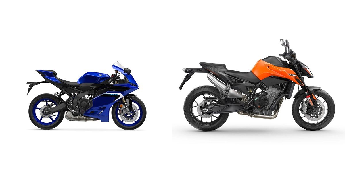 Motorrad Vergleich Yamaha R9 2025 vs. KTM 790 Duke 2025