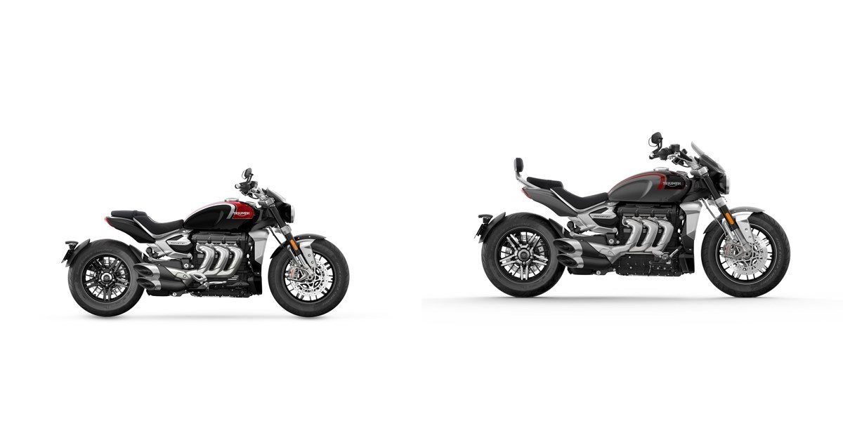 Motorrad Vergleich Triumph Rocket 3 R 2024 vs. Triumph Rocket 3 GT 2022