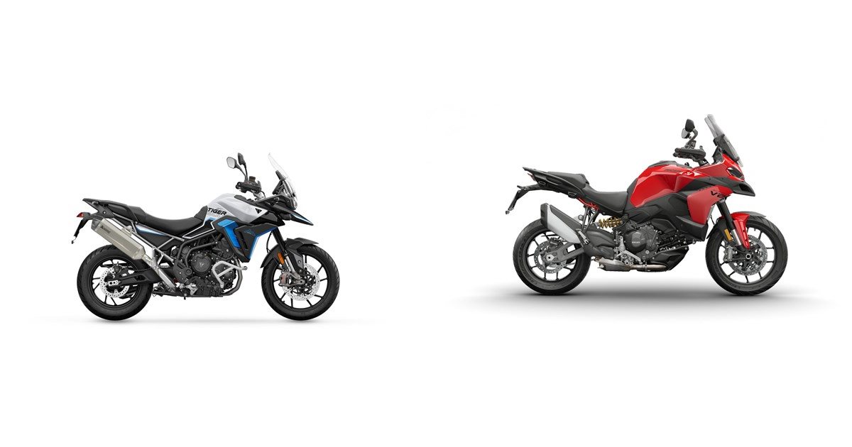 Motorrad Vergleich Triumph Tiger 900 Alpine Edition 2026 vs. Ducati ...
