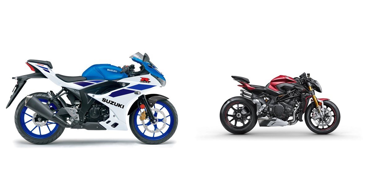 Confronto tra moto Suzuki GSX-R125 2025 VS. MV Agusta Brutale 1000 RR 2025