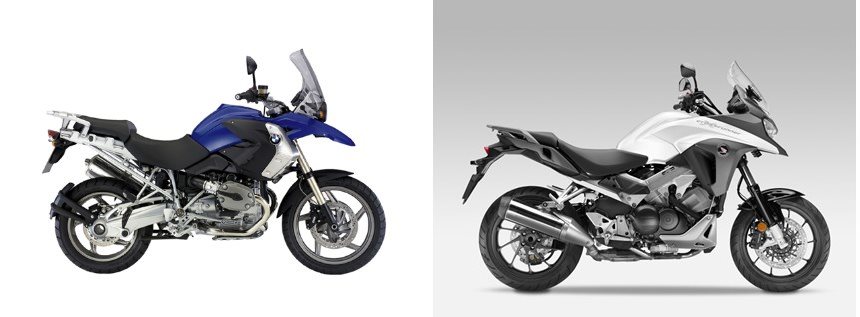 Motorrad Vergleich BMW R 1200 GS 2008 vs. Honda VFR800X Crossrunner 2020