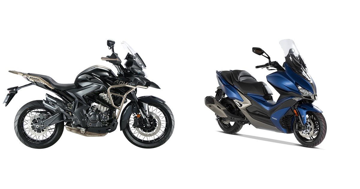 Motorrad Vergleich Zontes 350 T2 2022 vs. Kymco Xciting S 400i ABS 2021