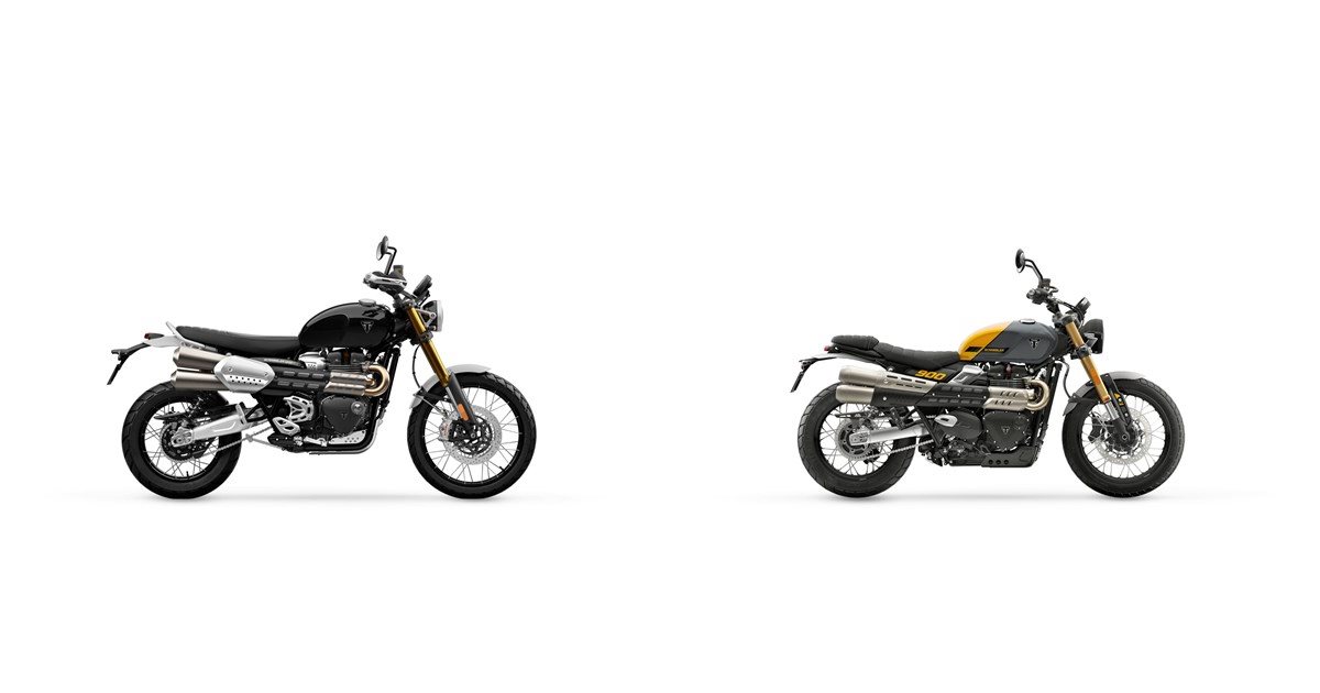 Motorrad Vergleich Triumph Scrambler 1200 XE 2024 vs. Triumph Scrambler ...