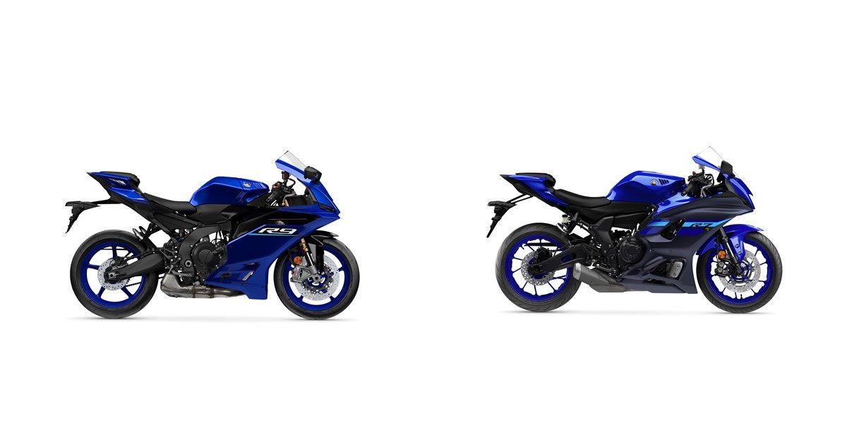 Motorrad Vergleich Yamaha R9 35kW 2026 vs. Yamaha R7 35 kW 2025