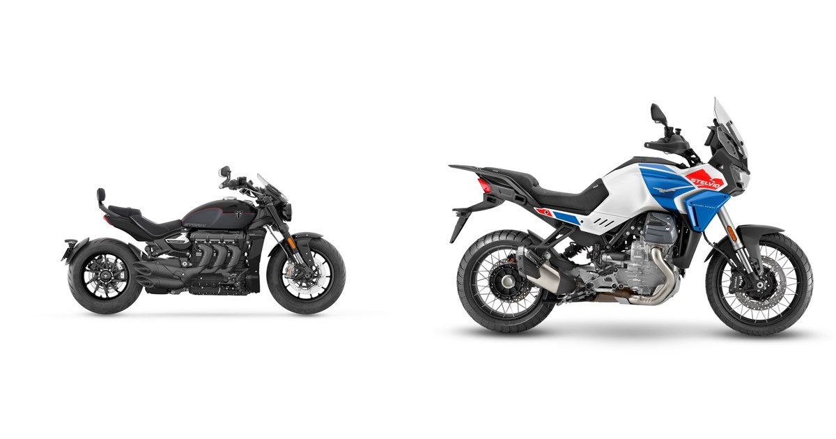 Motorrad Vergleich Triumph Rocket 3 Storm GT 2025 vs. Moto Guzzi ...