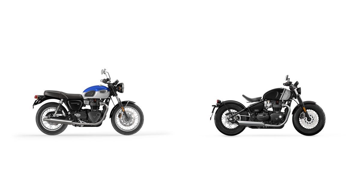Triumph Bonneville T100 2022 vs Triumph Bonneville Bobber 2025