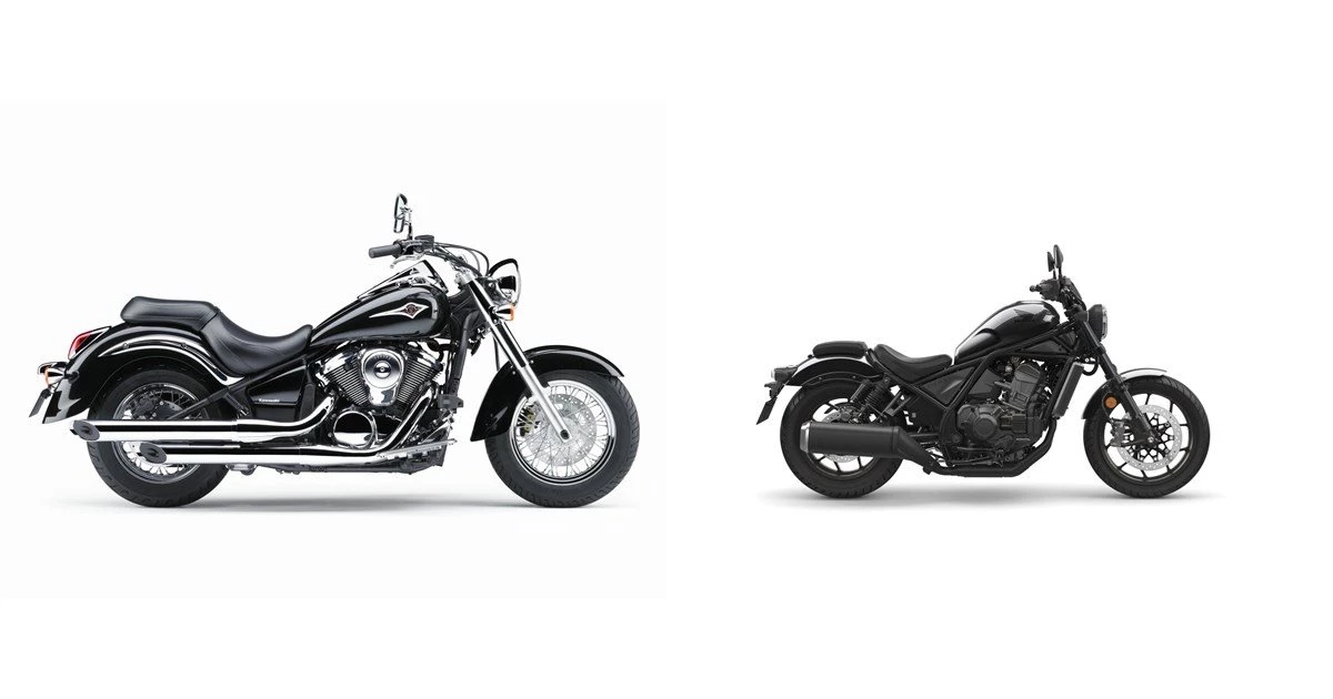 Motorrad Vergleich Kawasaki Vulcan 900 Classic 2015 vs. Honda CMX1100 ...